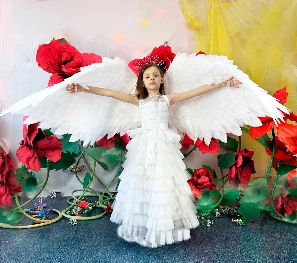 White Angel Wings Costume