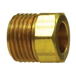 Midland Industries 12016 Hex Nut, 3/8 in Male Inverted Flared, Brass, 6 ...
