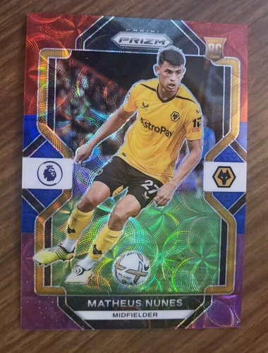 2023-24 Panini Prizm PL Matheus Nunes RC SP Choice Red Blue Purple #2/ ...