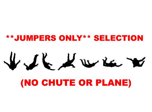 SKYDIVING SKYDIVER JUMPING FROM PLANE SKYDIVE DECAL STICKER PARACHUTE ...