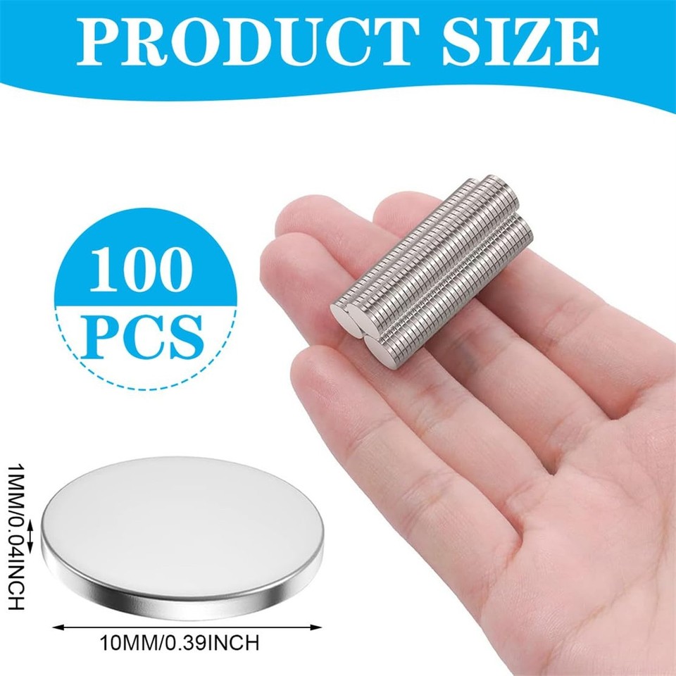 Small Magnets Rare Earth Magnet 10mm x 1mm Round Refrigerator Magnets ...