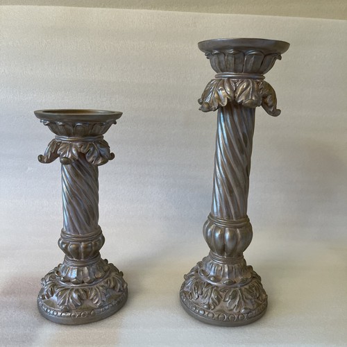 Home Interiors And Gifts Roman Style Candle Holders Column Pillars Pair ...