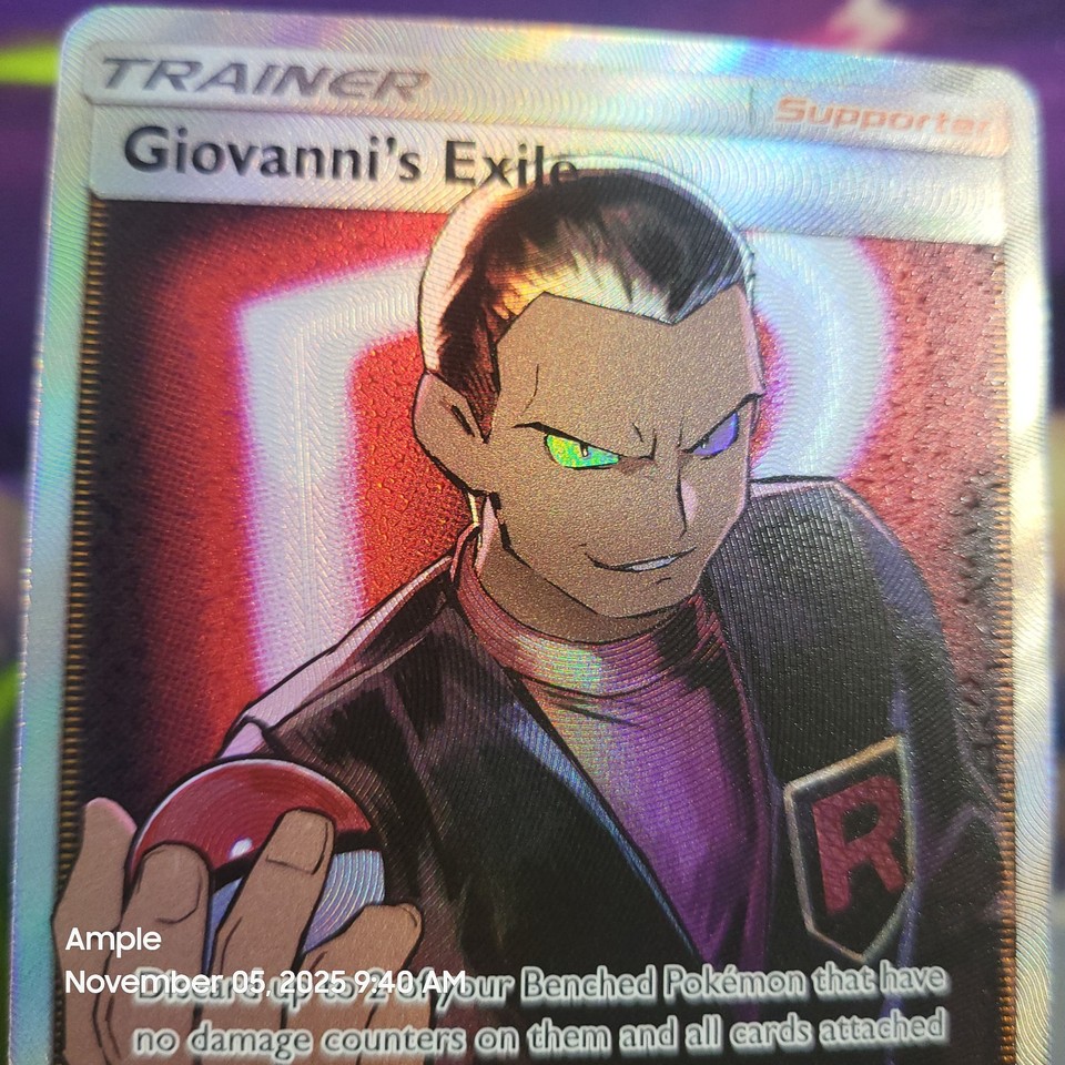 Giovanni's Exile - Pokemon Hidden Fates Full Art Ultra Rare 67/68 TCG ...