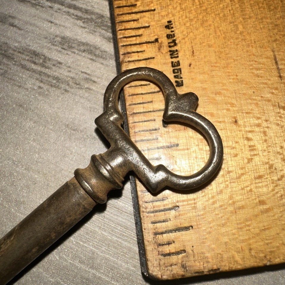 Antique Skeleton Key: Hollow Barrel, Crown Top! Legit Antique Key! | eBay