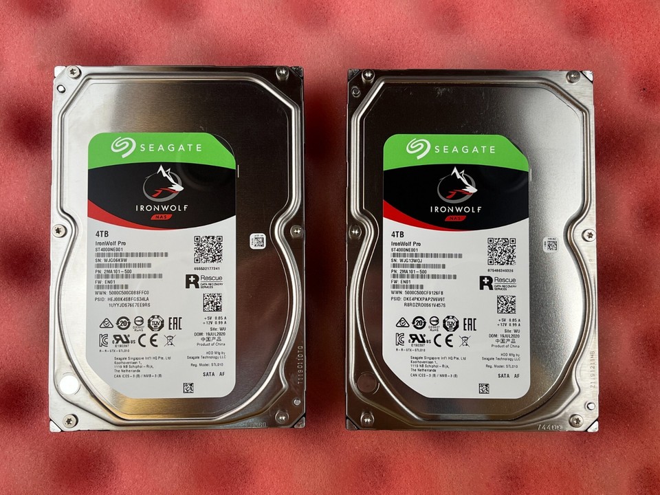 12TB 3x Seagate IronWolf Pro 4TB ST4000NE001 NAS - PERFECT 6mo WARRANTY ...