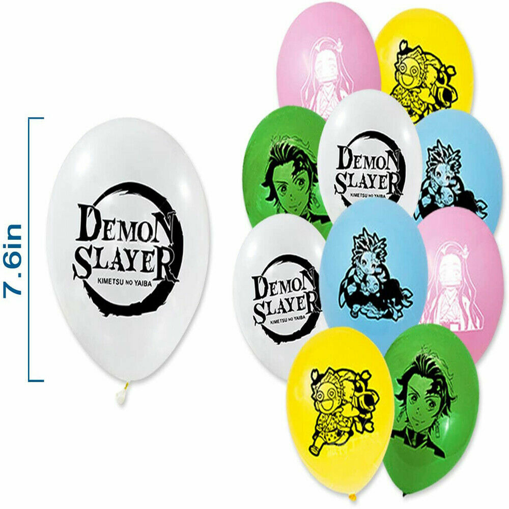 Anime Demon Slayer Birthday Party Decorations,Balloon Banner Cake ...
