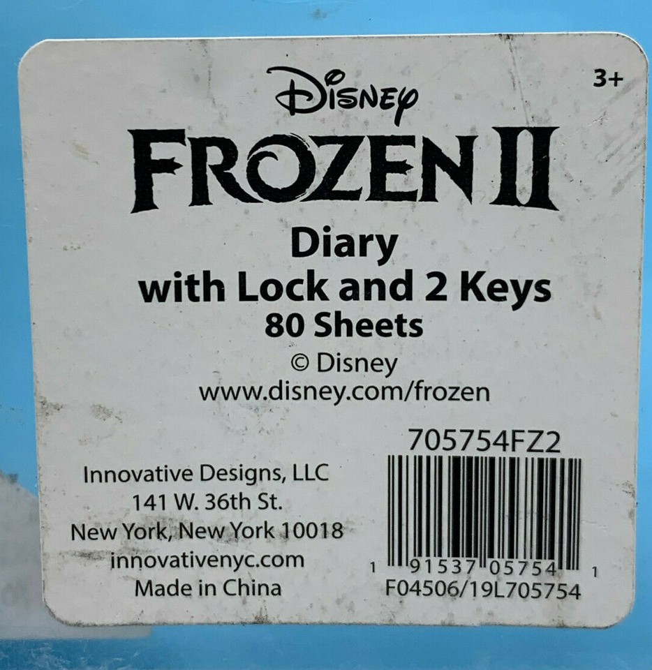 Disney Frozen II Olaf Diary & 2 Keys | eBay
