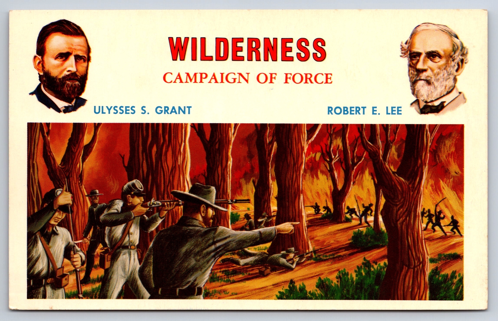 Postcard- WILDERNESS CAMPAIGN OF FORCE CIVIL WAR | eBay