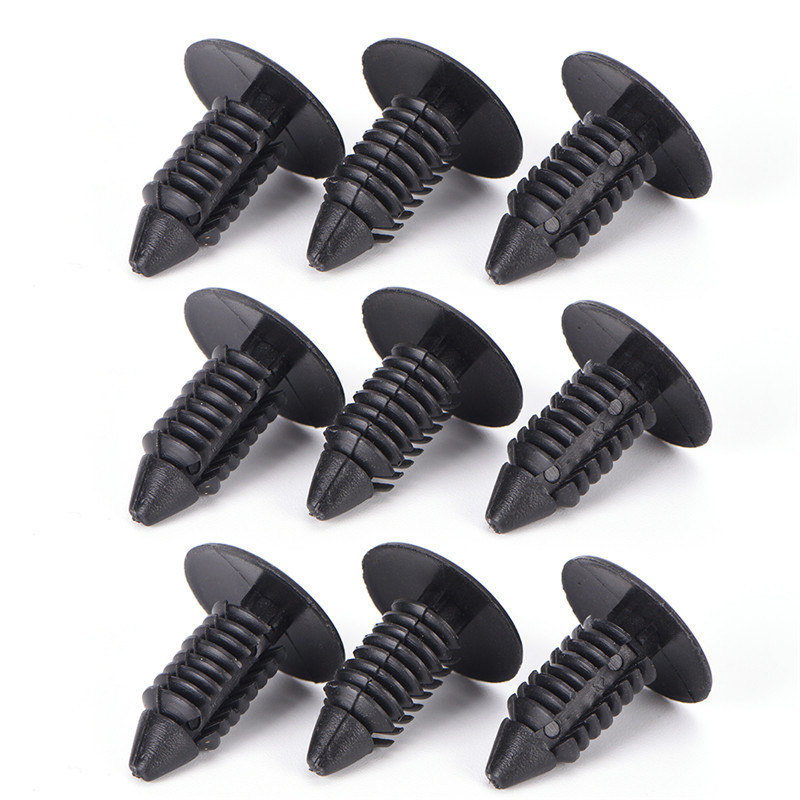 50pcs Auto Car Trunk Bumper Fender Retainer Push Black Plastic Clips ...