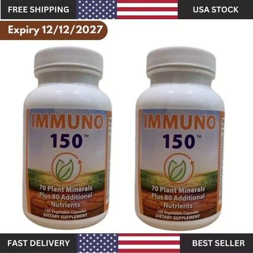 2X BOTTLE OF IMMUNO 150 THE ULTIMATE, IMMUNE BOOSTER. 150 CAPSULES EXP ...