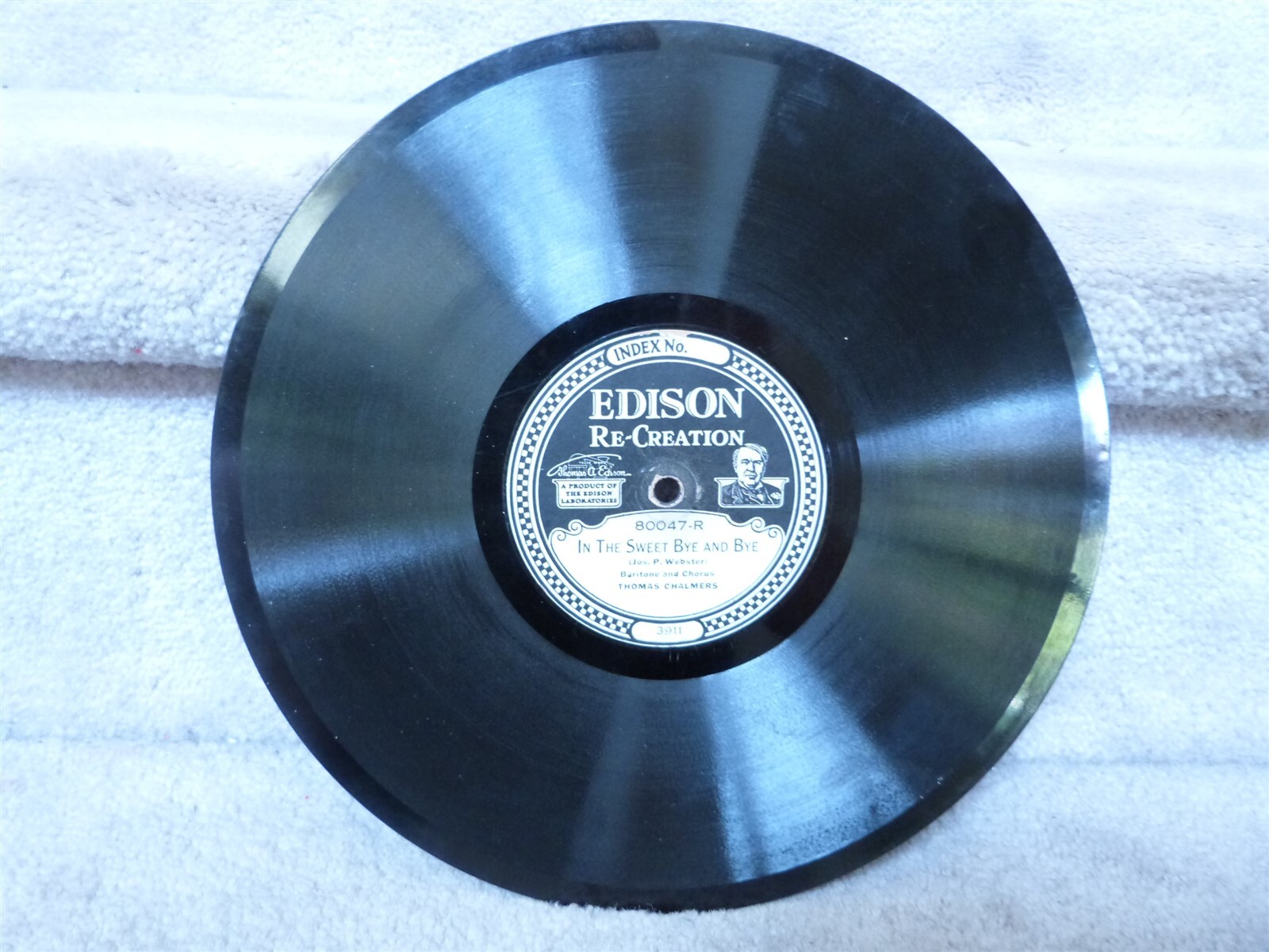 VTG Edison Diamond Disc Record 80047-R IN THE SWEET BYE & FLEE AS A ...