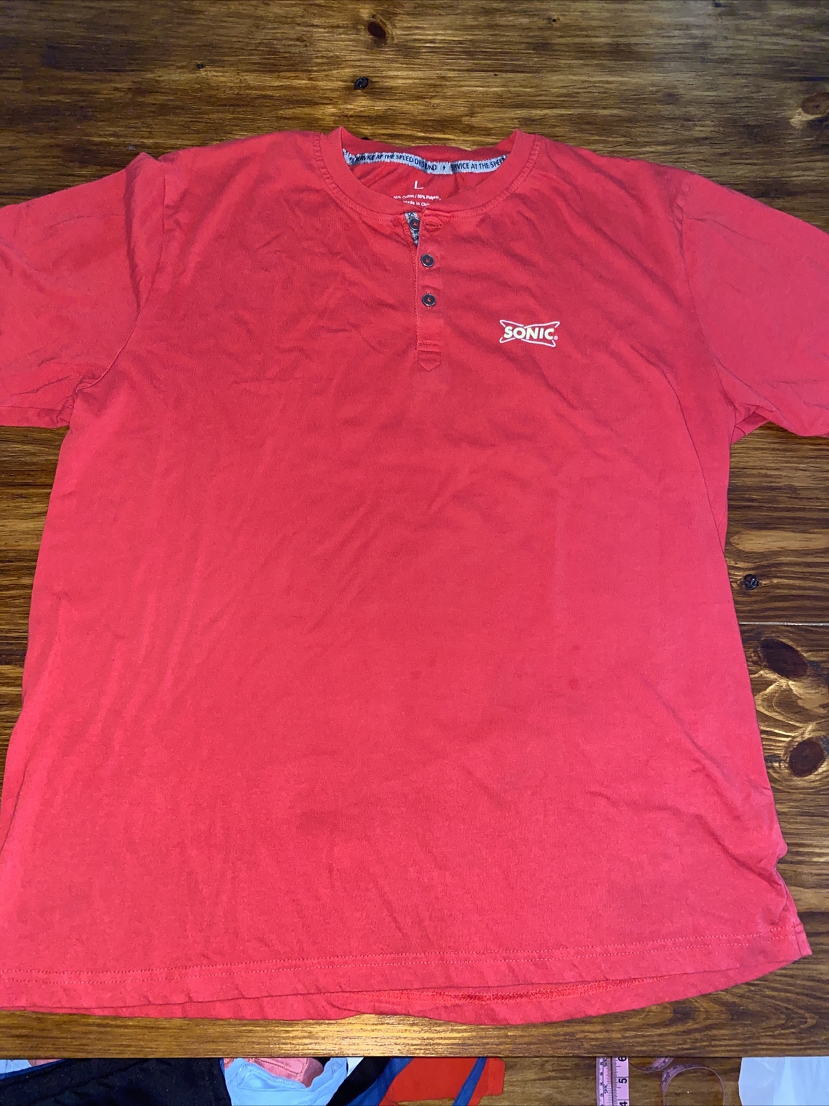 SONIC HENLEY SHIRT Drive-In Employee Uniform Short Sl… - Gem