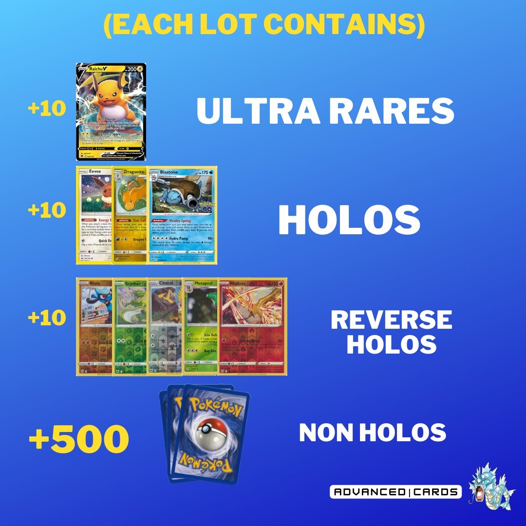 HUGE Pokemon 500+ Card Collection LOT! Ultra Rares, Holos, RARE ...
