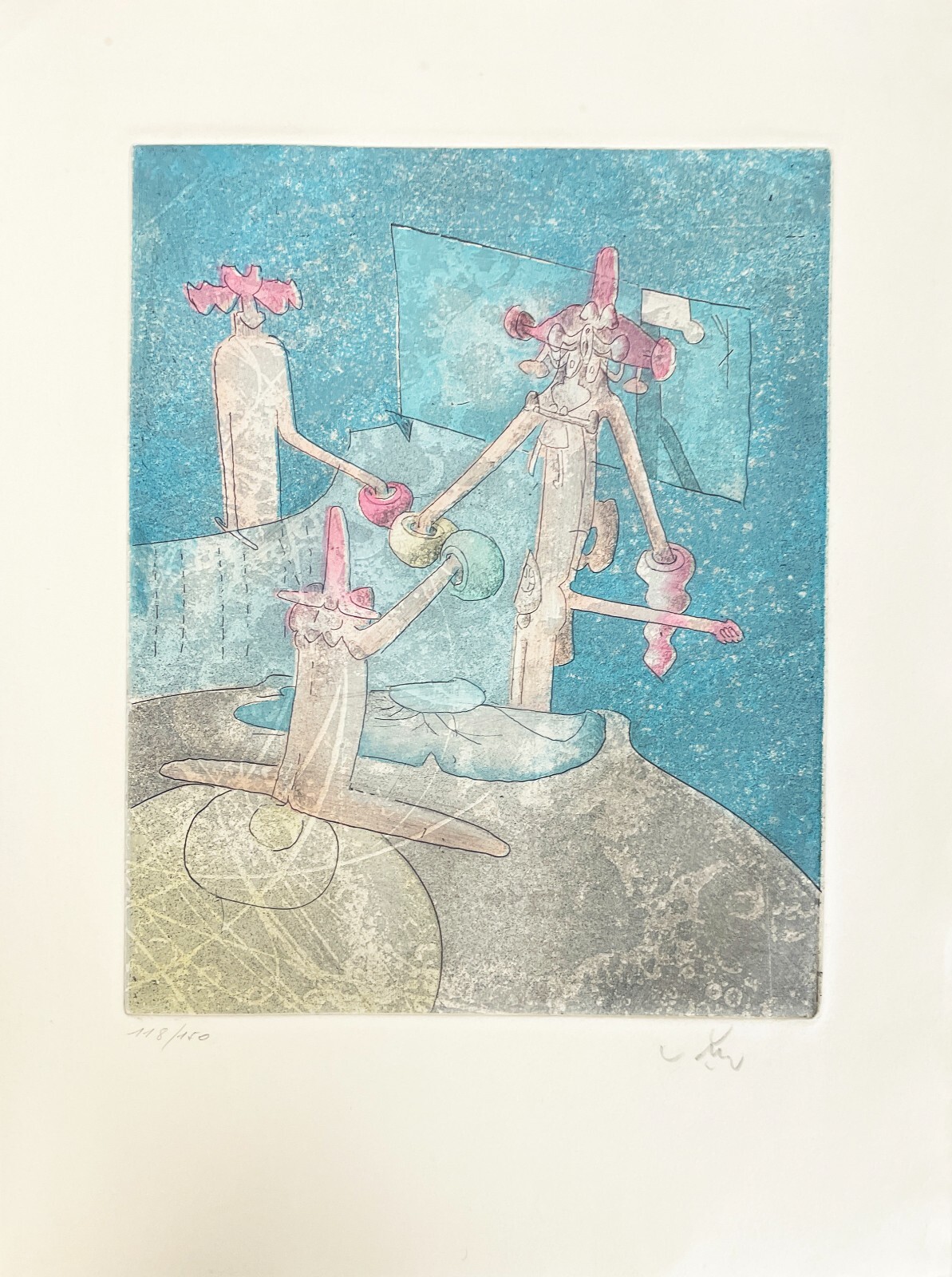 Roberto Matta "Plate 1- Sur Matta" from Deluxe Edition of 50 Hand ...