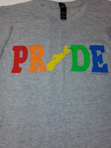 Grey T-Shirt Nova Scotia Map Pride Rainbow Colors Gay Pride LGBTQ+ Size ...