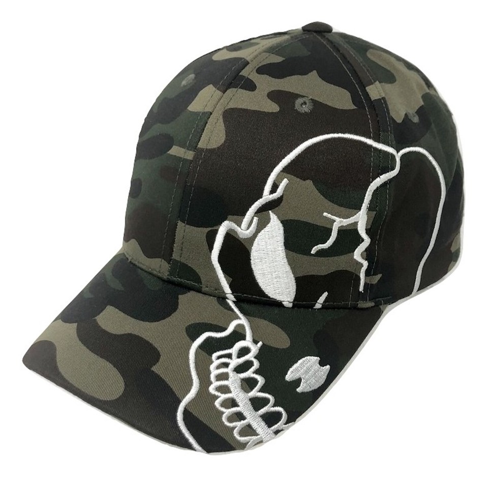 Skull Skeleton Skateboard Biker Motorcycle Military Goth Baseball Ball ...