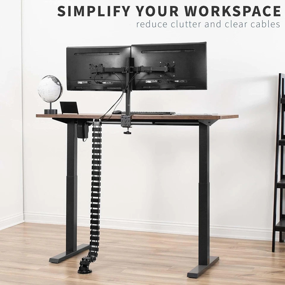 130cm Cable Management Spine Adjustable Snake Desks Tidy 4 Entry ...