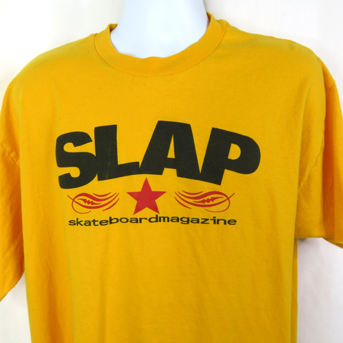 Slap Magazine T-Shirt Size XL Gold Red Black Skateboarding Skate ...