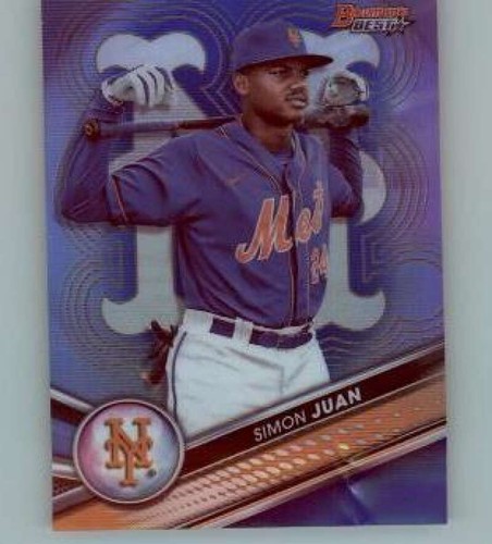 2022 Bowman's Best Top Prospects Refractor Blue #TP-16 Simon Juan /150 ...