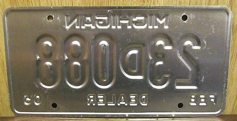 2005 Michigan Dealer License Plate Tag # 23D088 Nice | eBay