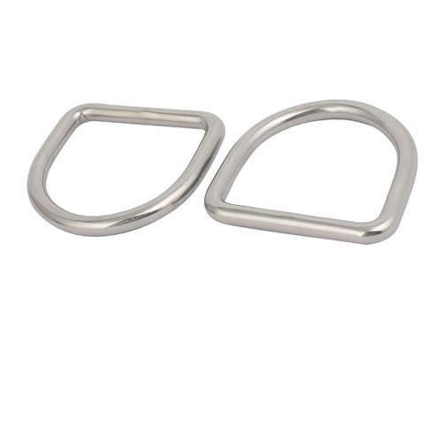 60mmx57mmx8mm 304 Stainless Steel Thickening Welded D Ring Silver Tone ...
