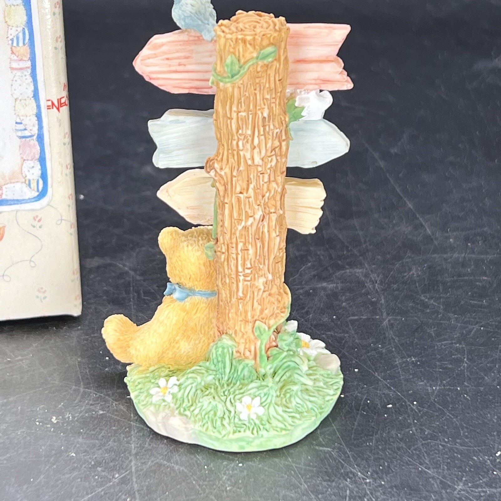 1995 Cherished Teddies CRT109 Town Tattler Signage Figurine Enesco for ...