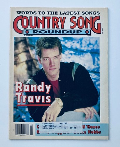 VTG Country Song Roundup Magazine October 1988 Randy Travis & Marty ...