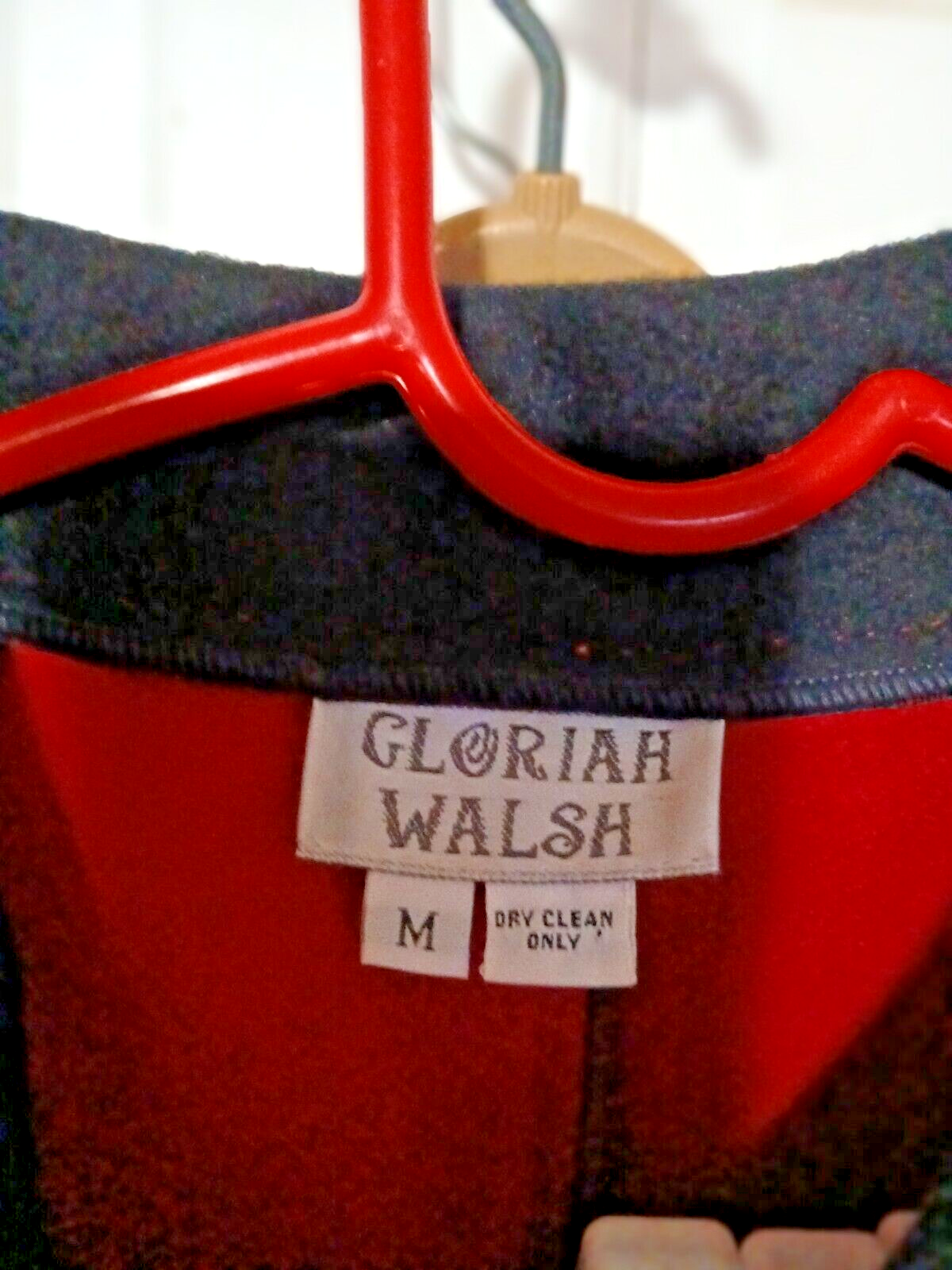 Gloria Walsh Handmade - Red and Black Art to Wear jacket - Size M/L | eBay