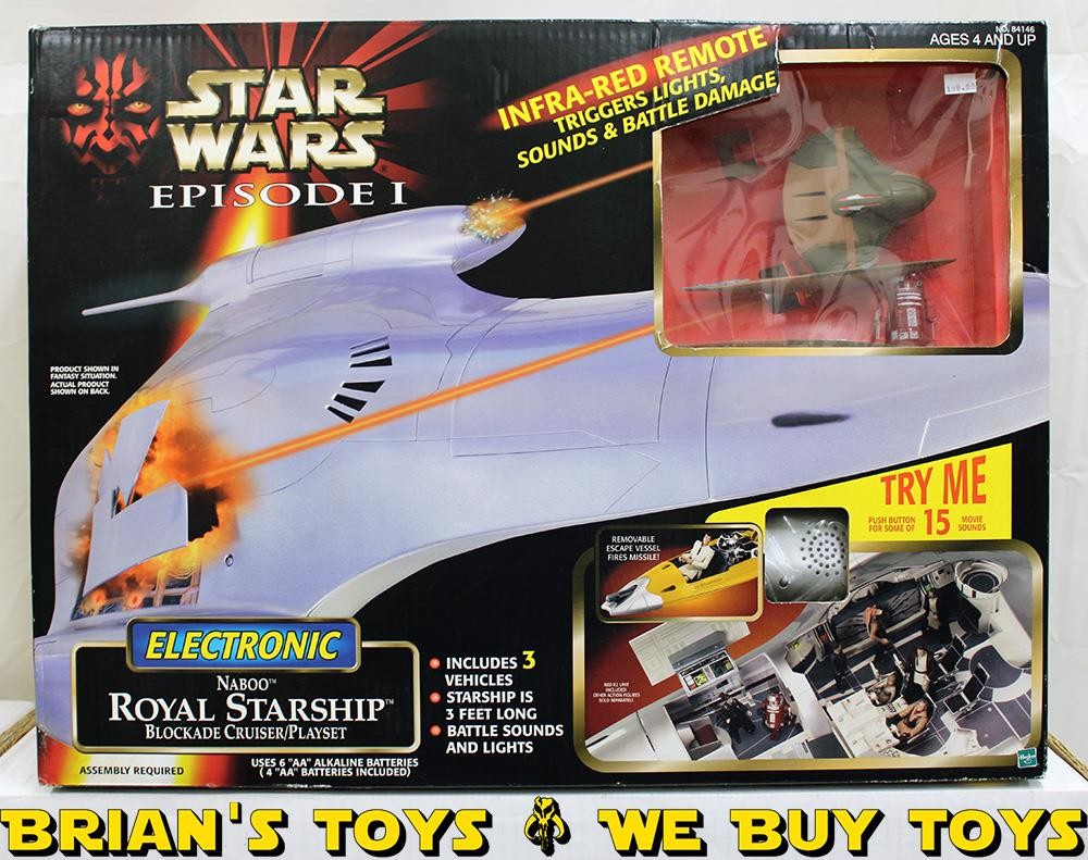 Star Wars Episode 1 Electronic Naboo Royal Starship Blockade Cruiser ...