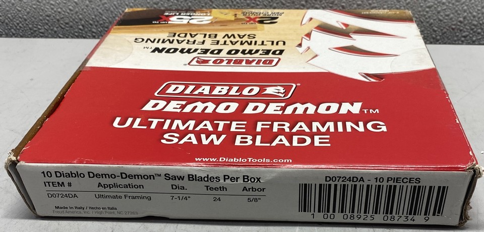 10 Pack Freud D0724DA Diablo Demo-Demon Saw Blades 7-1/4" 24T | eBay