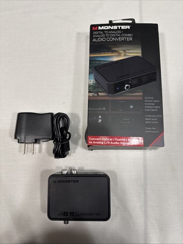 Monster Digital/Analog Audio Converter Optical SPDIF or Toslink Coverts ...