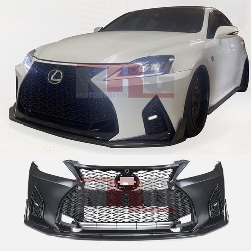 Front Bumper + Lip + LED 2021 F-Sport style for 2006-2013 Lexus IS ...