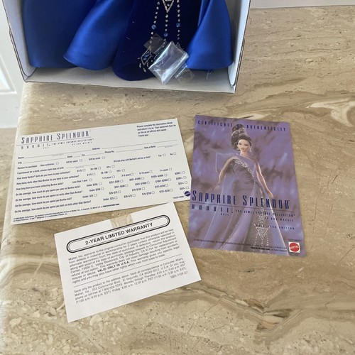 Sapphire Splendor Barbie Bob Mackie Jewel Essence Collection New In Box ...