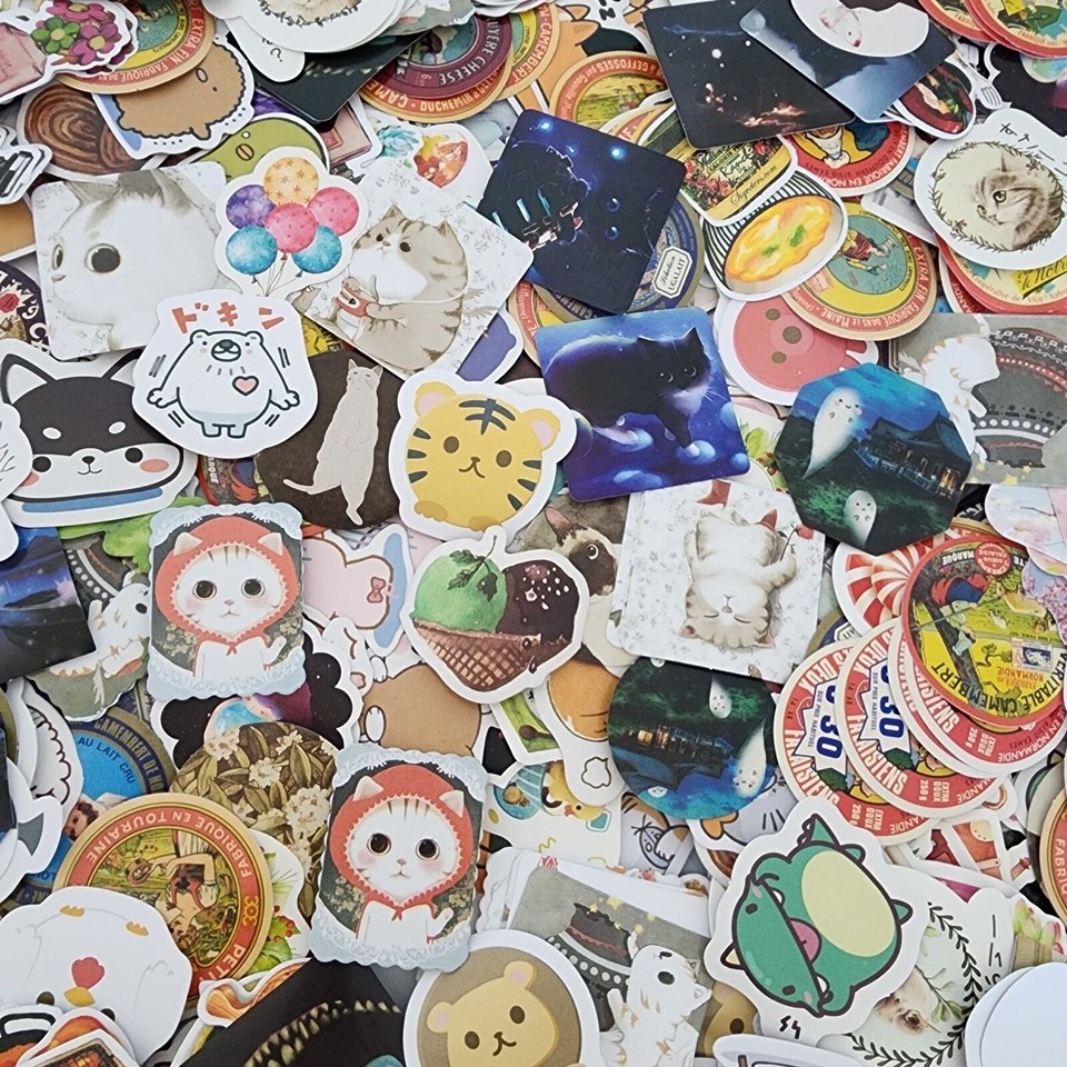 200PCS Cute Kawaii Stickers - Assorted - Grab Bag - Scrapbooking ...
