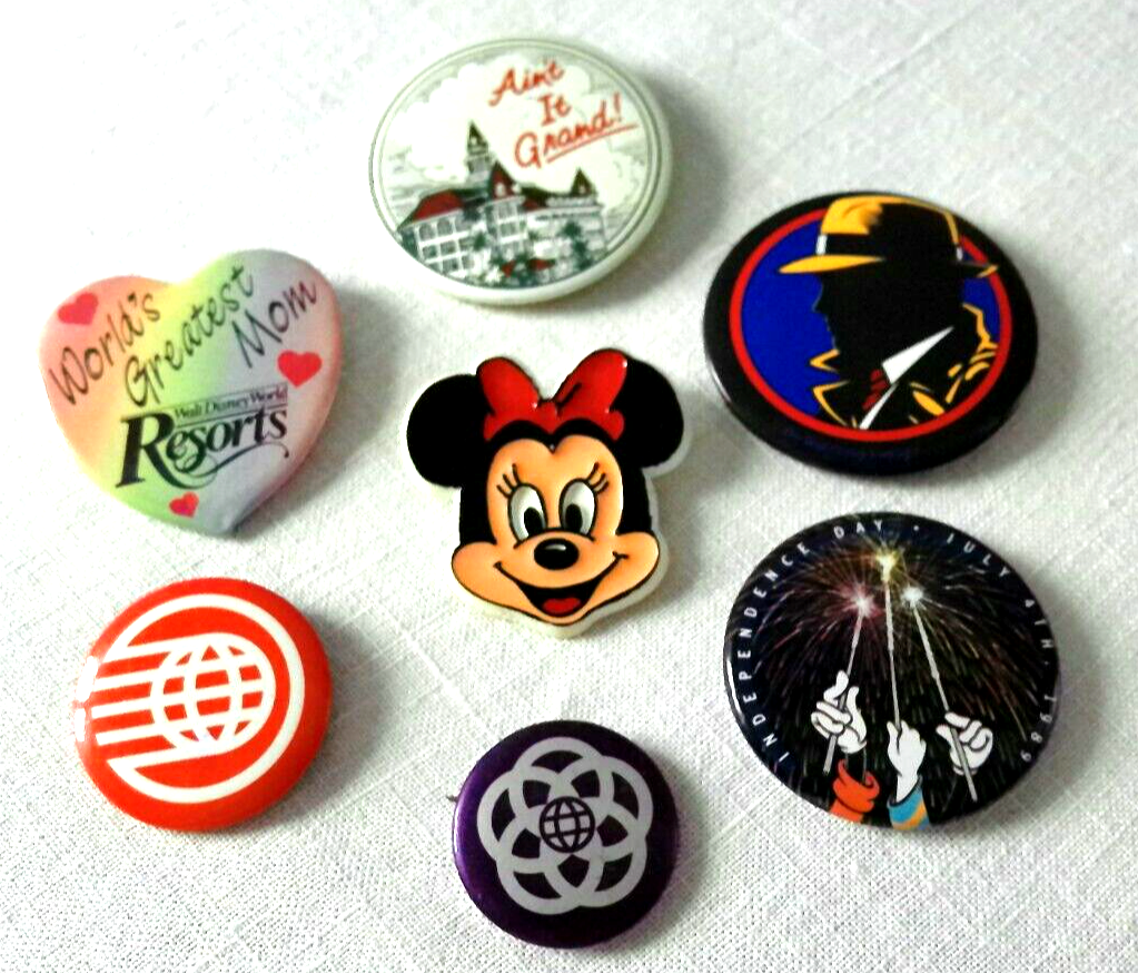 Walt Disney Pin Backs Assortment 7Total (2201E1) | eBay