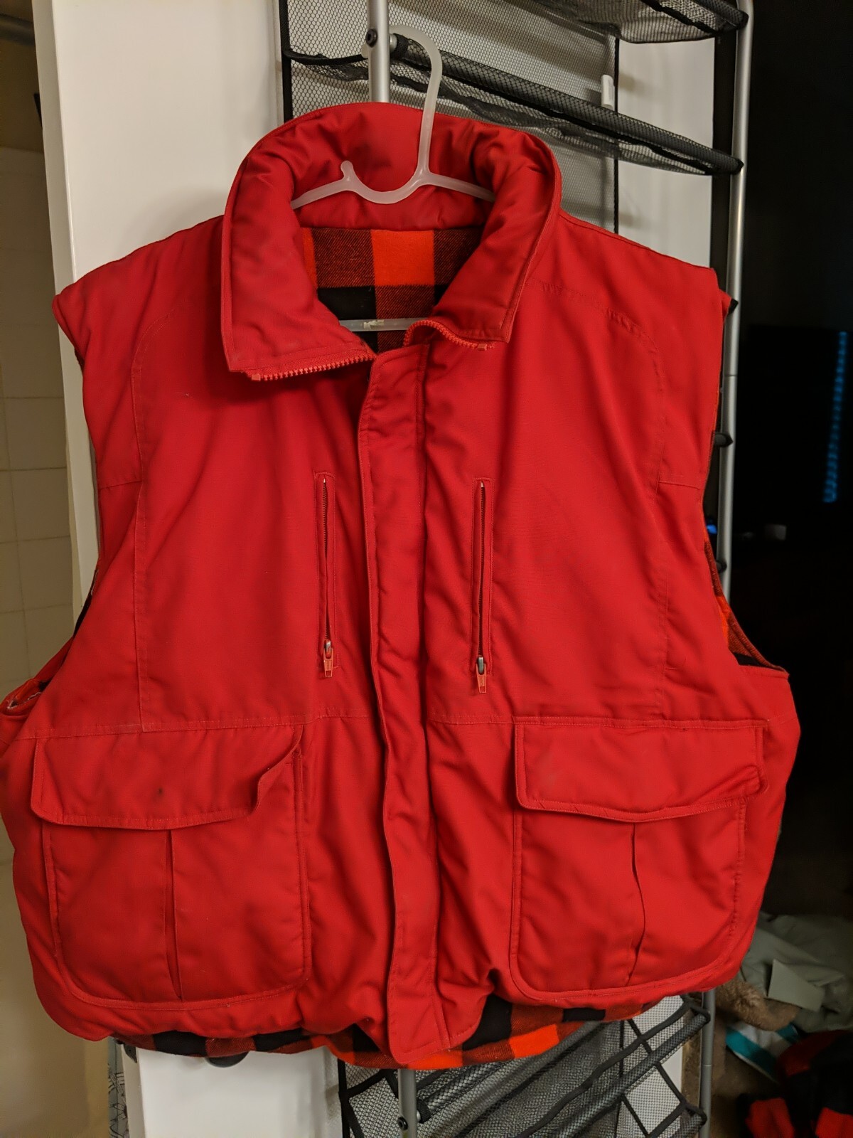 Men's Forest Trail Vest- Red Reversible- Size XL heav… - Gem