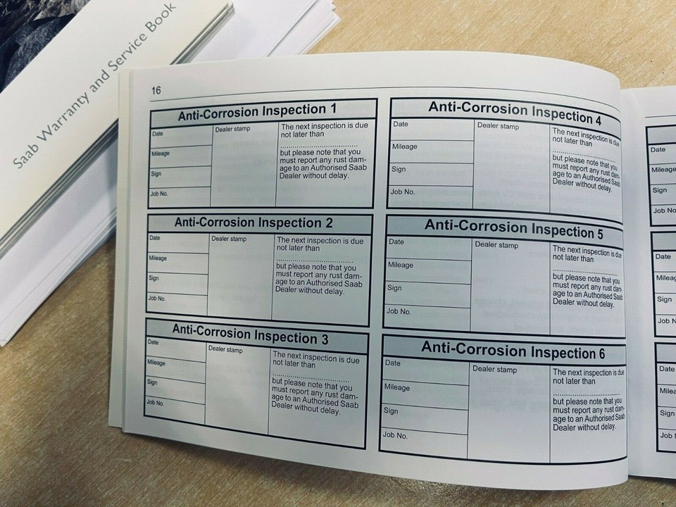 Saab 2007 Empty Service Book in English copy of original | eBay UK