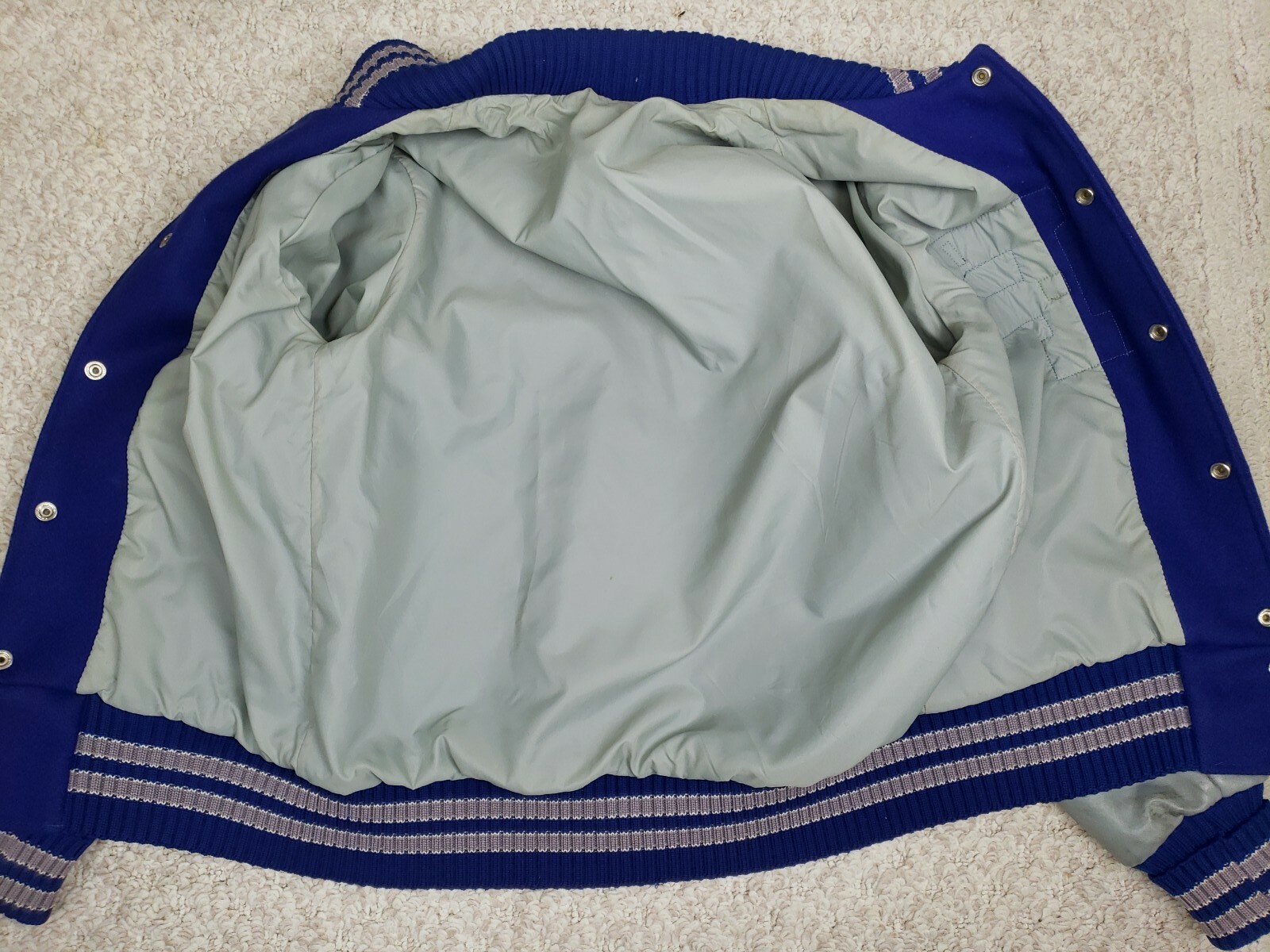 Vtg Letterman Jacket Leather Wool Mens 42 Reg TM Vars… - Gem