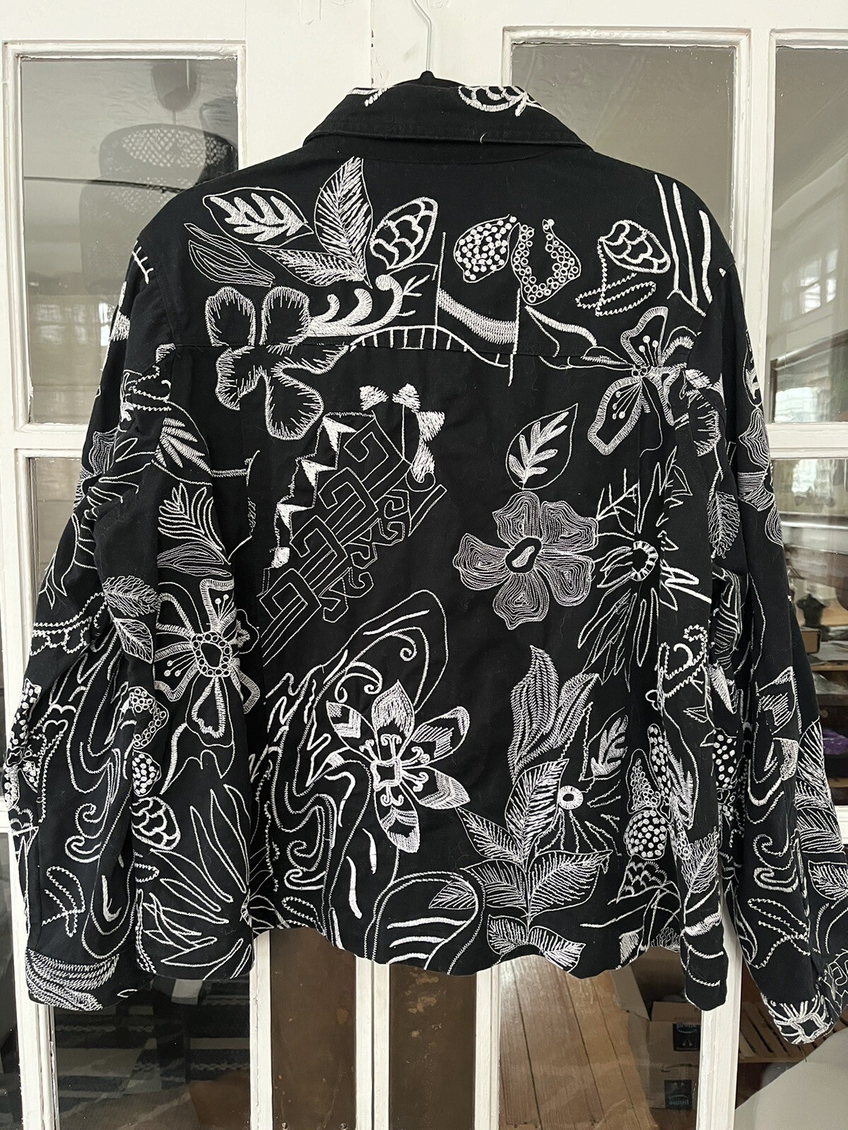 Laura Ashley Vintage Embroidered Floral Jean Jacket B… - Gem