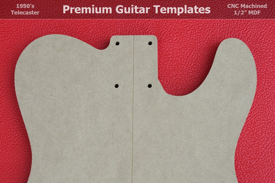 Telecaster Body Router Template Set wVintage Router Hump CNC TELE 1/2 ...