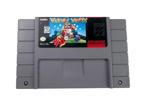 Wario's Woods (Super Nintendo SNES, 1994) Authentic TESTED & WORKS | eBay
