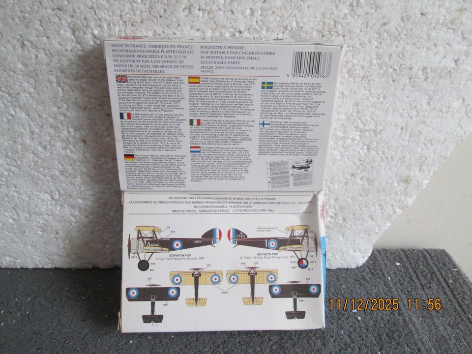 1/72 AIRFIX SOPWITH PUP RE8 MODEL KITS see des. | eBay UK