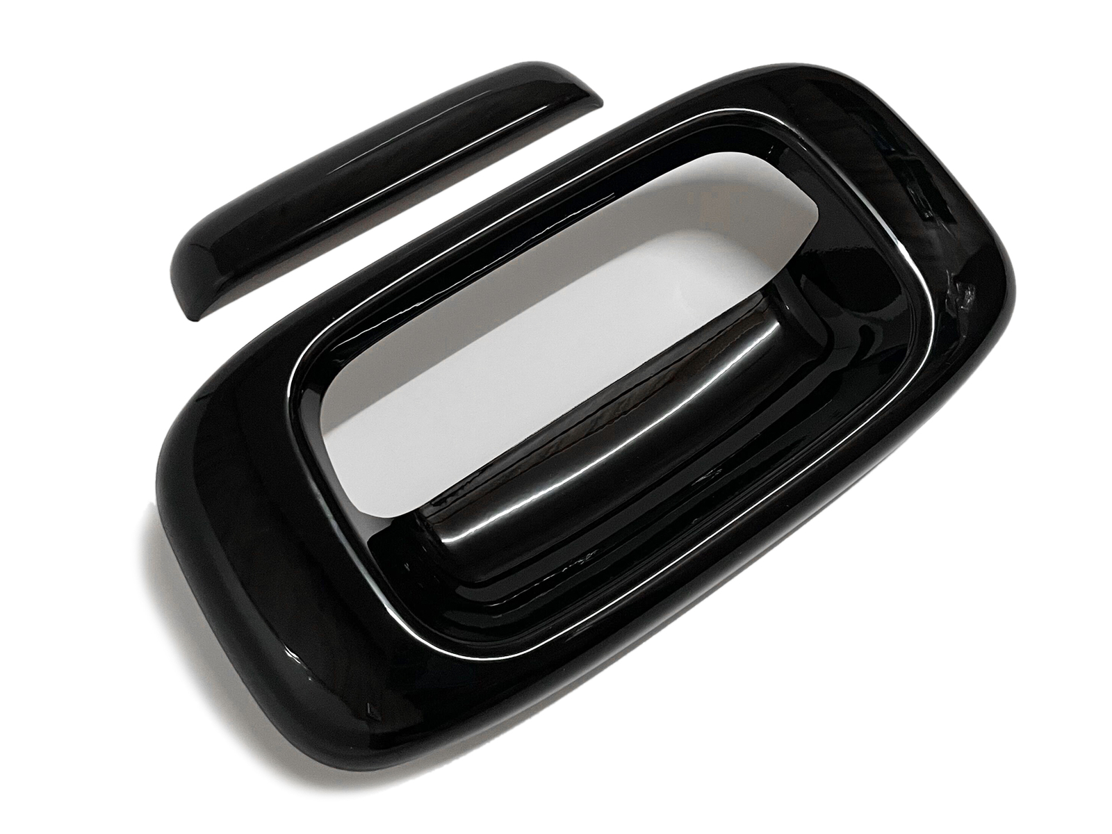 US Painted Black Rear Tailgate Door Handle Add-on Cover Fit Silverado ...