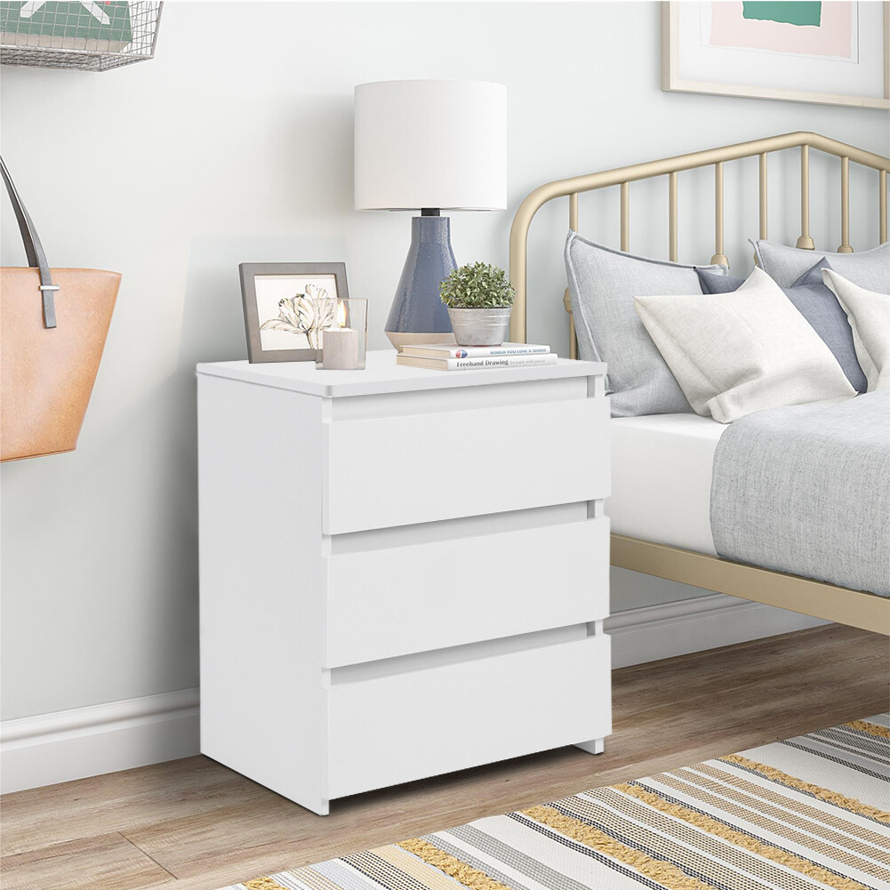 White Side Tables Drawer