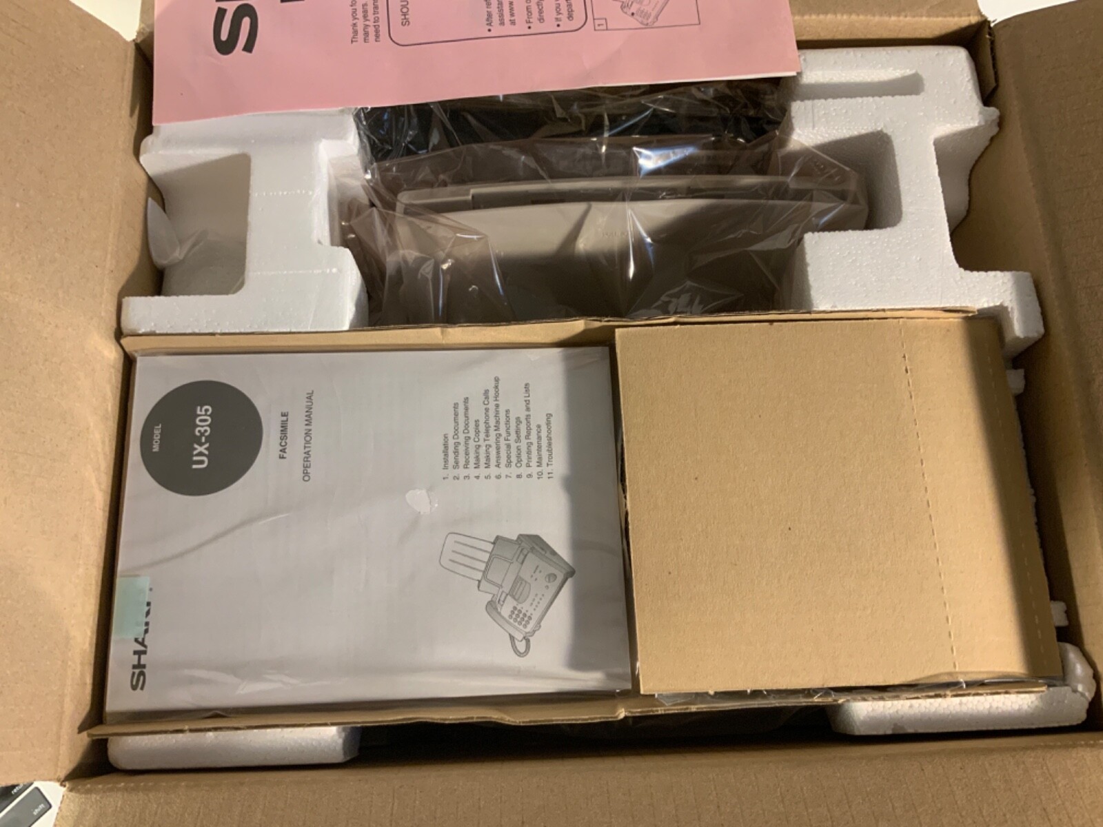 Sharp Plain Paper Facsimile Machine Ux-305 Fax Copier Phone for sale ...