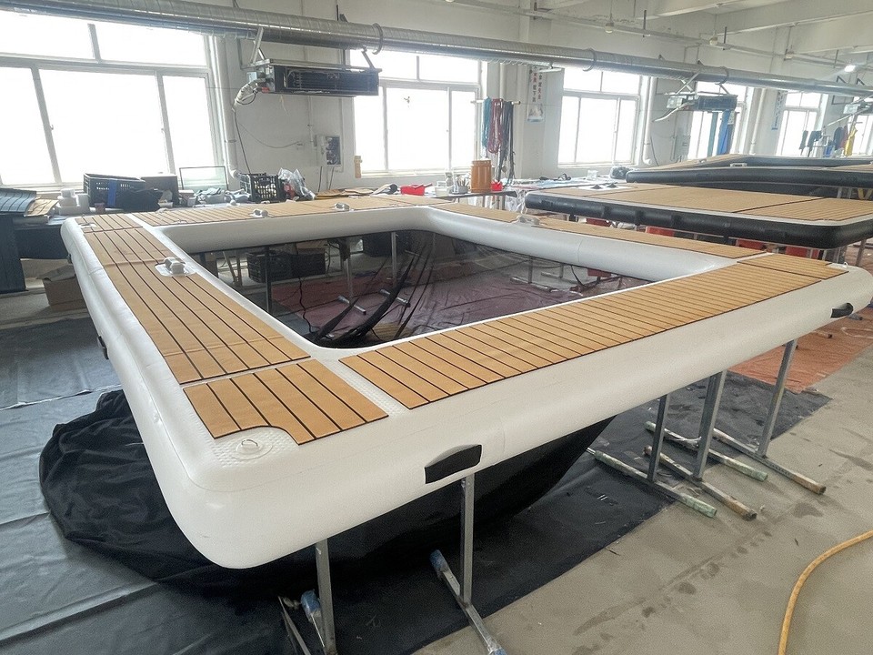 Stock 4x3m Inflatable Yacht Pool Floating Water Sea Swimming Pool With ...