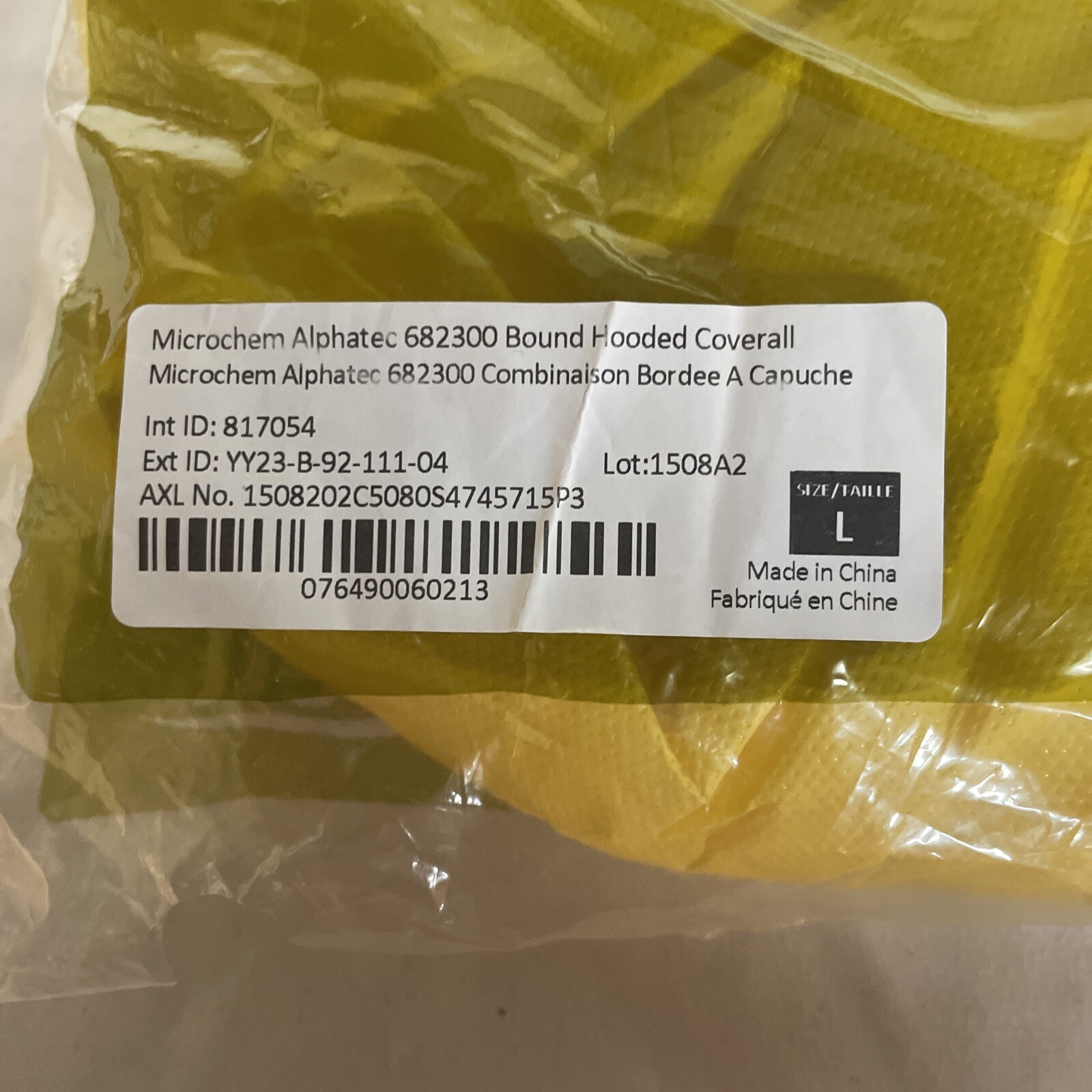 Ansell microchem alphatec 682300 Bound Hooded Coverall Size Large | eBay