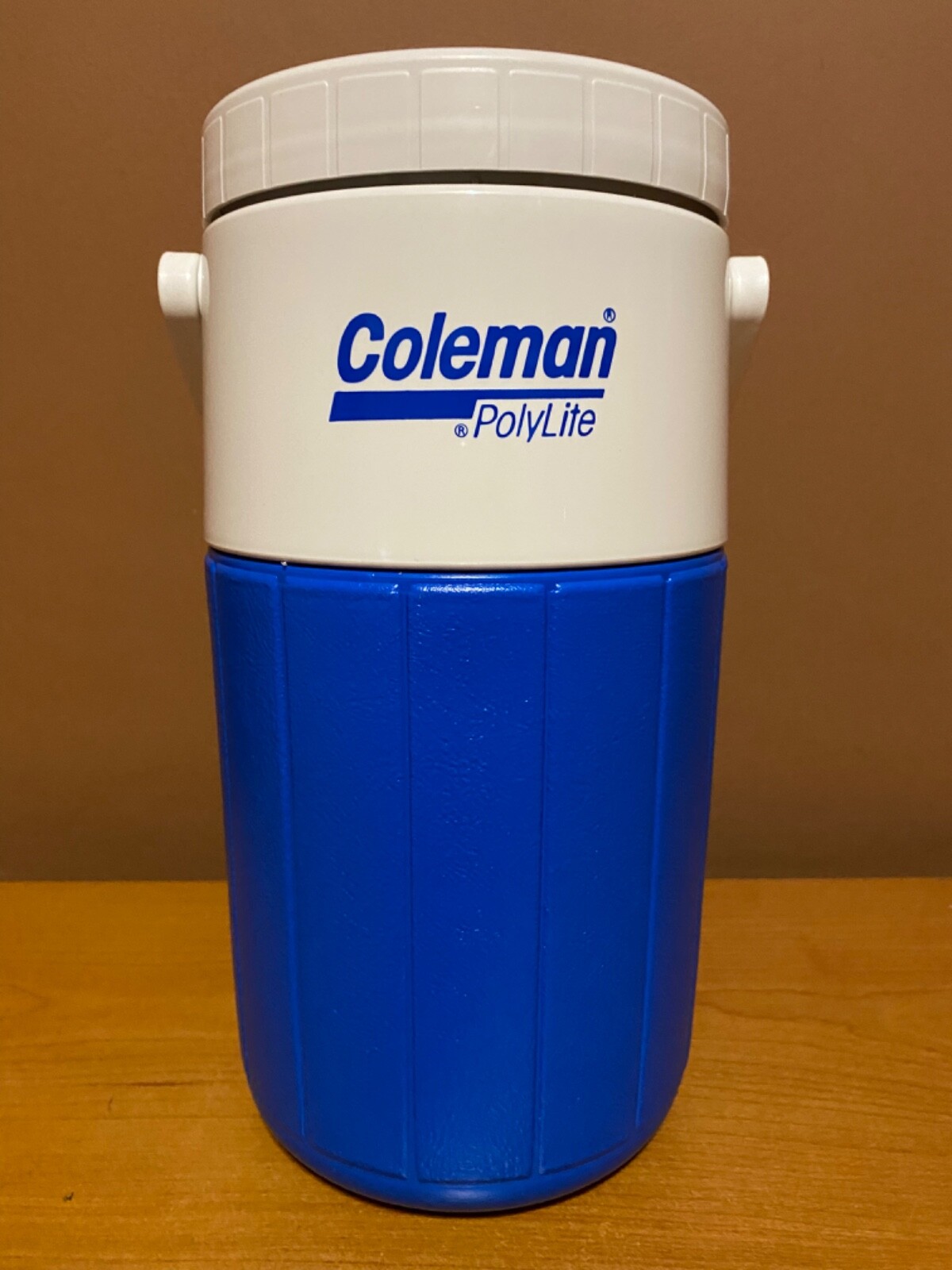 Vintage Coleman PolyLite 1/2 Gallon Blue 5590 Water Jug Beverage Cooler ...
