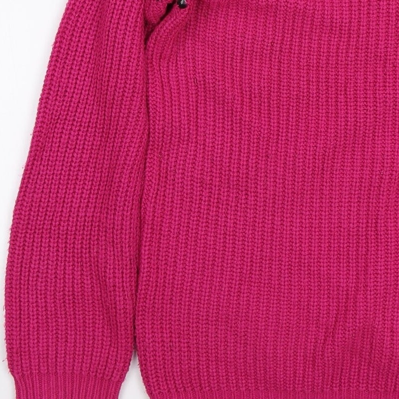 Simplybe Womens Pink Round Neck Acetate Blend Jumper Size 10 | eBay UK