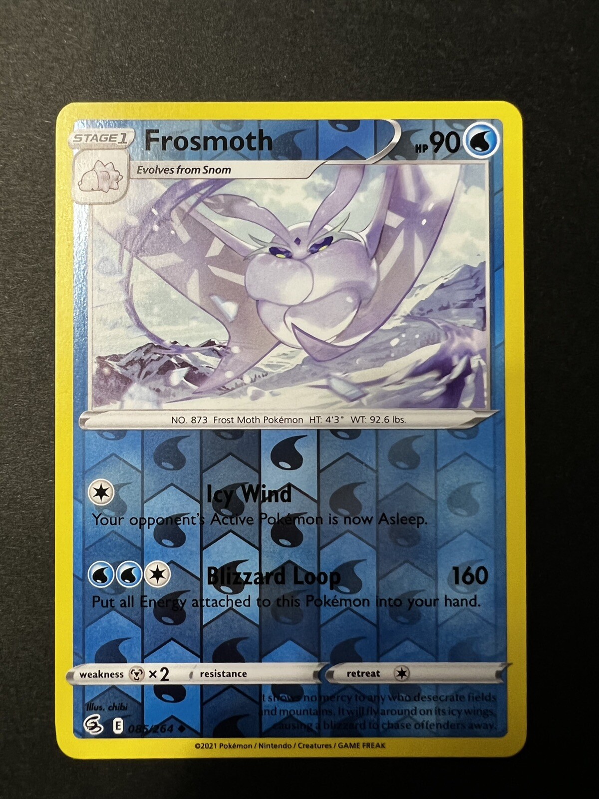 Frosmoth - 085/264 Fusion Strike - Recerse Holo Uncommon Nm Pokemon ...